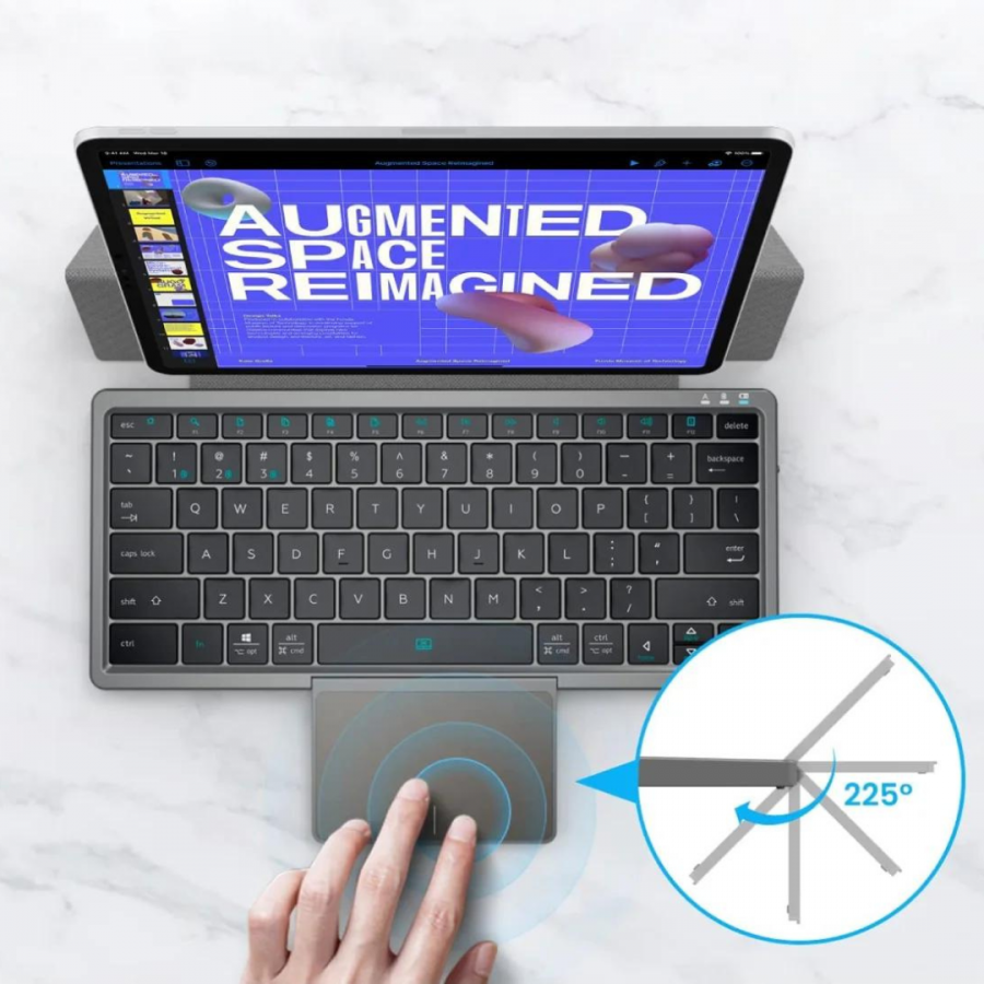 Wireless Keyboard with Foldable Case KF8700 - I.M. Tech